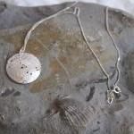 Silver Taurus Pendant: The Constellation Of Taurus On A Textured ...